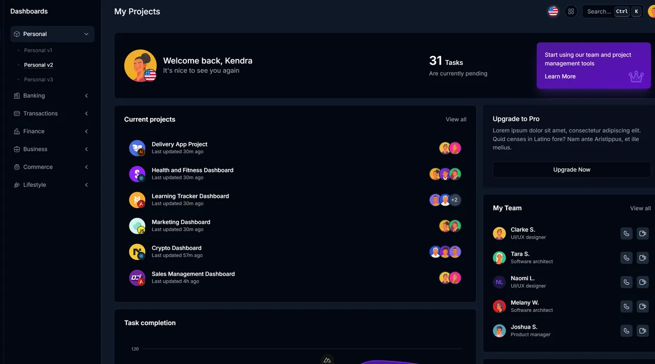 The Nuxt And Tailwind Css Dashboard System Tairo