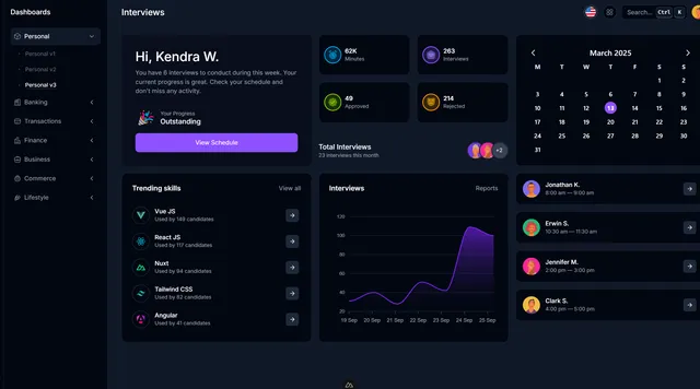 The Nuxt & Tailwind CSS dashboard system - Tairo