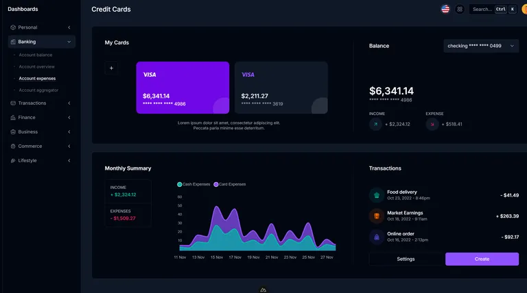 The Nuxt & Tailwind CSS dashboard system - Tairo
