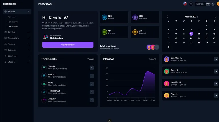 The Nuxt & Tailwind CSS dashboard system - Tairo